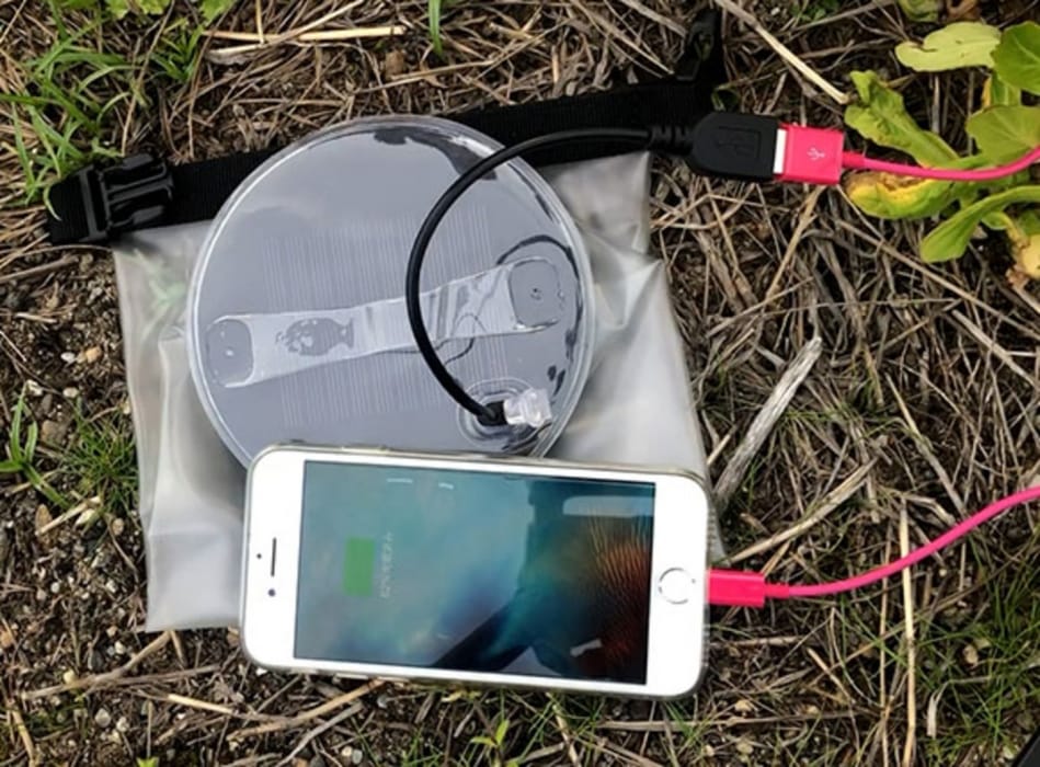 Sustainable solar LED lantern “SHINING WATER BAG” on the “GREEN FUNDING ...