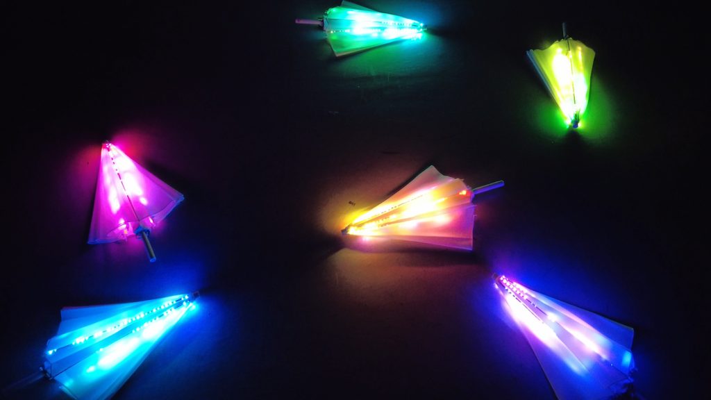 Mplusplus develops new LED UMBRELLA product that not only lights up the ...